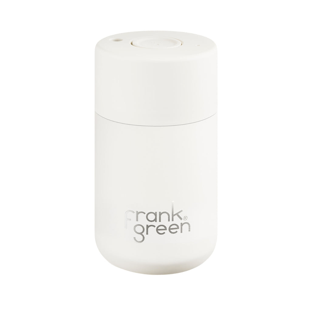 Frank Green Ceramic Reusable Cup 355ml / 12oz (Cloud White) – never miss