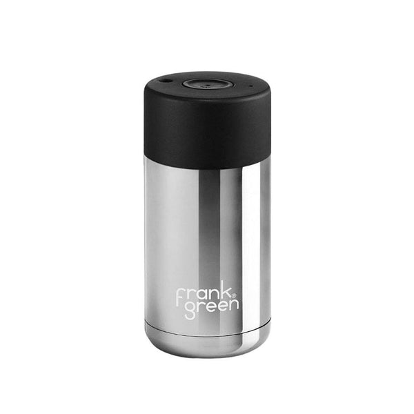 Frank Green Ceramic Reusable Cup 355ml / 12oz (Chrome Silver/Midnight ...