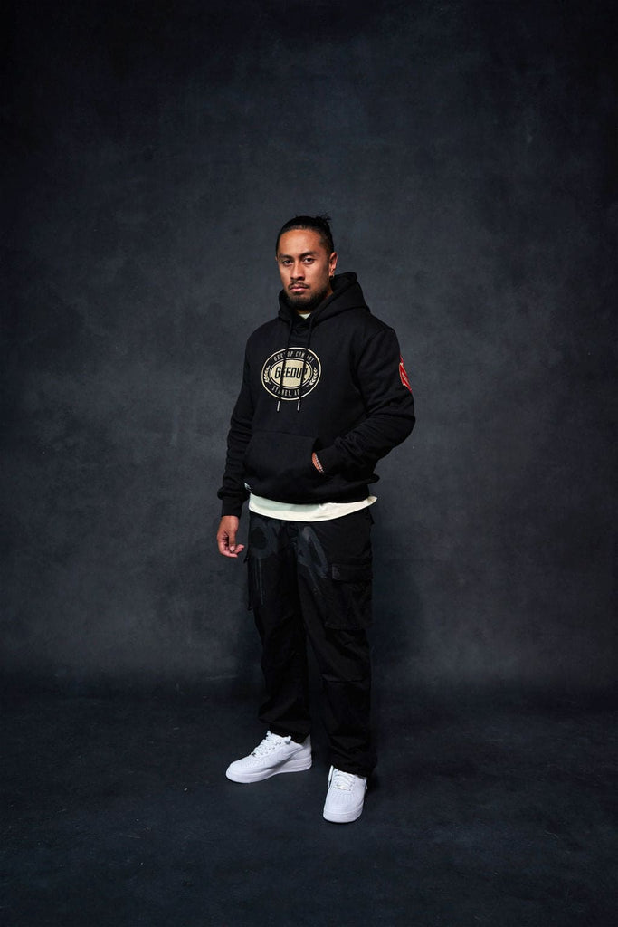 Geedup PFK Company Hoodie 'Black/Red/Cream' – never miss