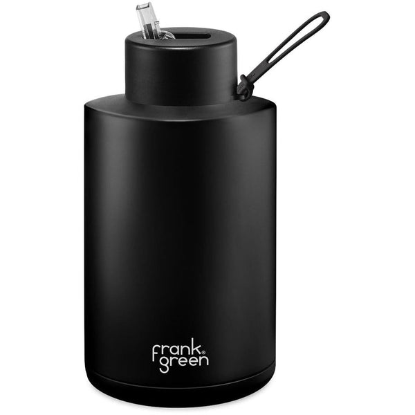 Frank Green Ceramic Reusable Bottle 2L / 68oz (Midnight Black) – never miss
