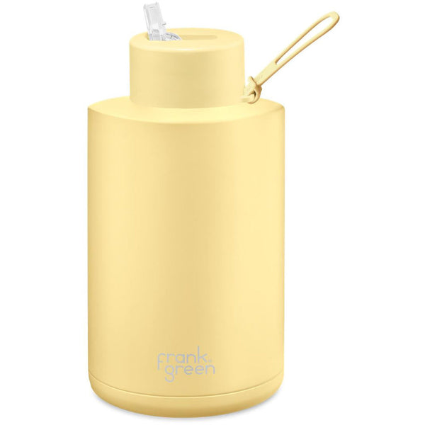 Frank Green Ceramic Reusable Bottle 2L / 68oz (Buttermilk Yellow ...