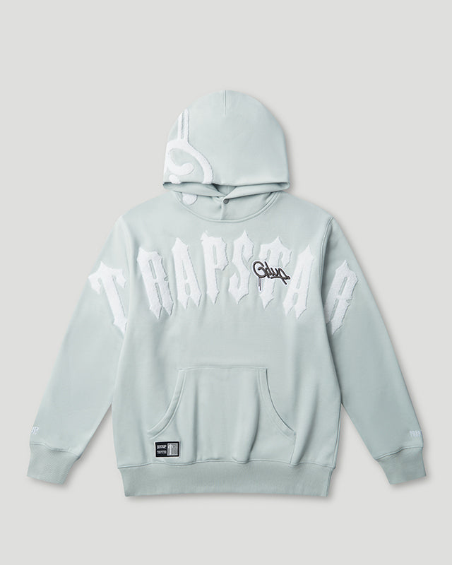 Geedup Handstyle x Trapstar Irongate Arch Hoodie 'Cool Blue White ...