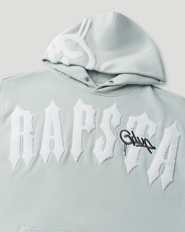 Geedup Handstyle x Trapstar Irongate Arch Hoodie 'Cool Blue White ...