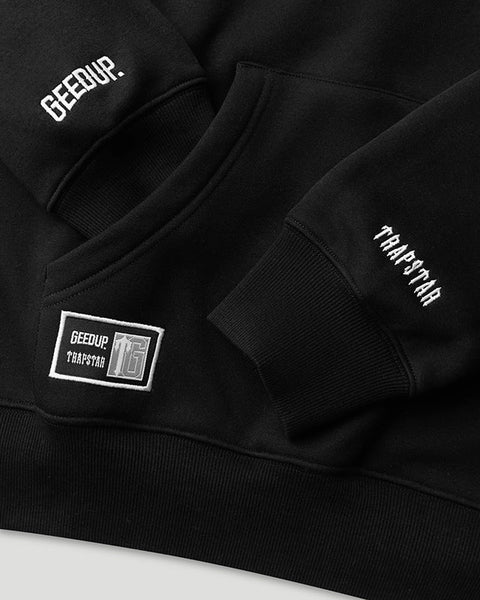 Geedup Team Logo x Trapstar Irongate T Hoodie 'Black White' – never miss