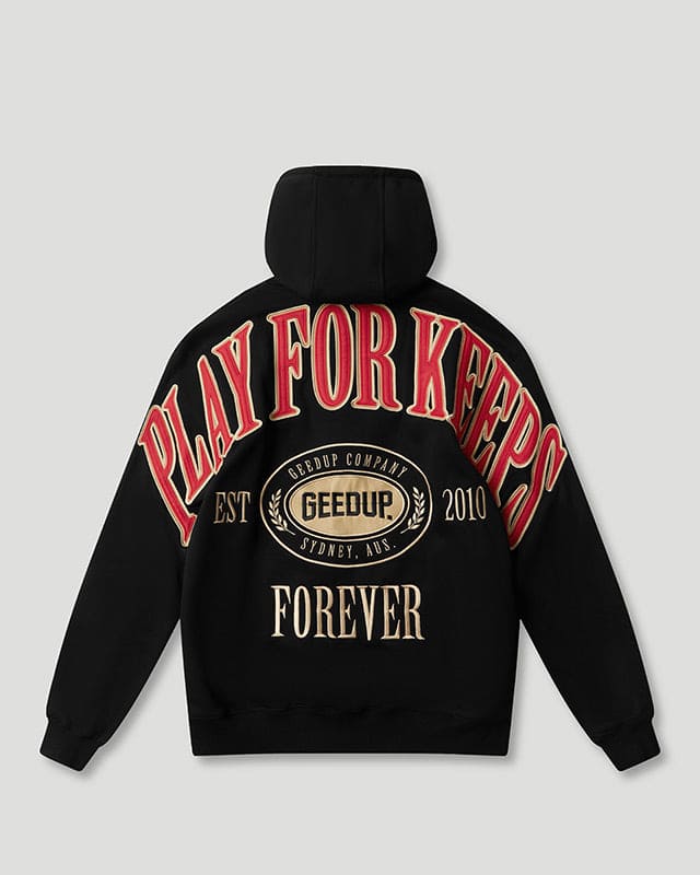 Geedup PFK Company Hoodie 'Black/Red/Cream' – never miss