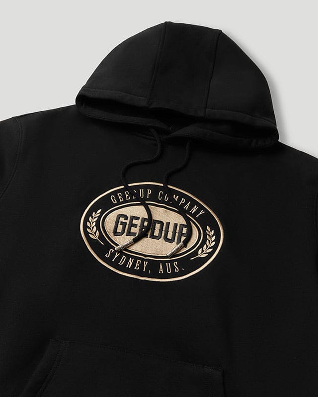 Geedup PFK Company Hoodie 'Black/Red/Cream' – never miss