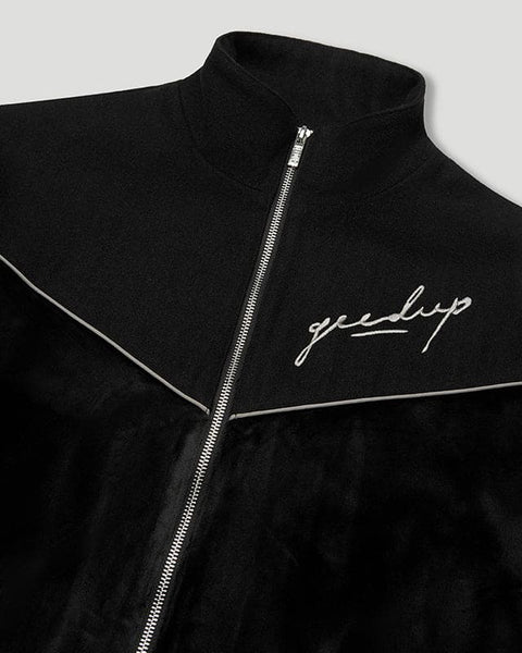 Geedup Signature Velour Jacket 'Black' – never miss